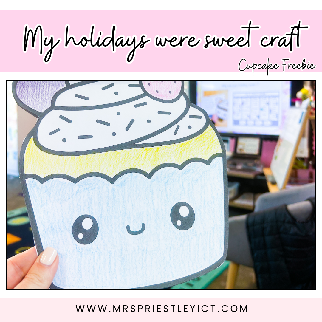 Cupcake freebie: Holiday Recount "My holidays were sweet because ...