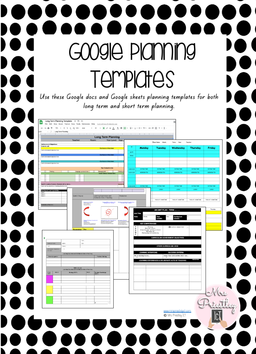 Google Planning templates – Mrs Priestley ICT