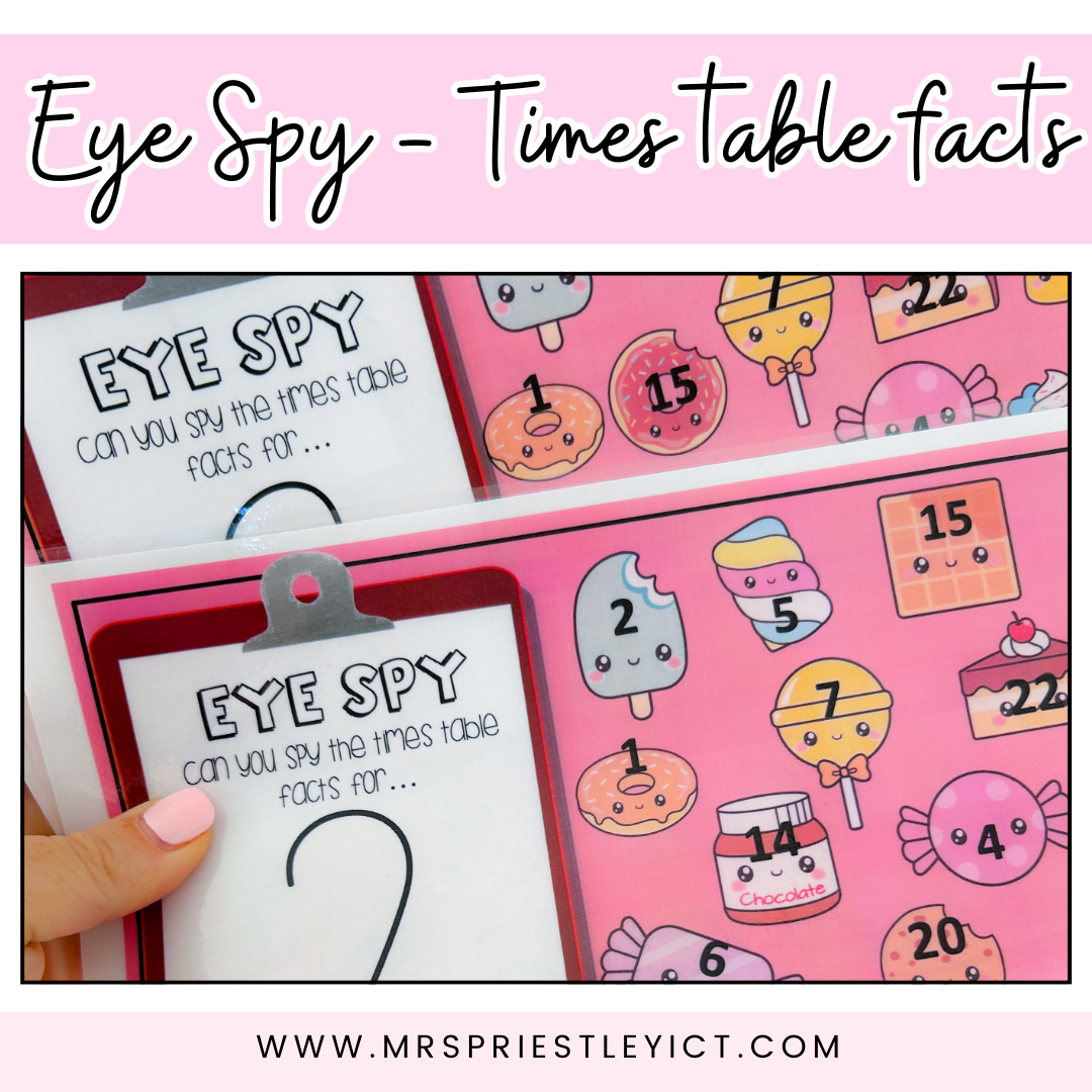 Eye spy with my little eye - Times Table Facts – Mrs Priestley ICT