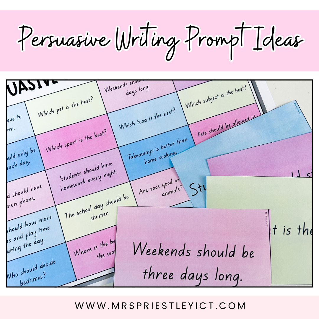 Persuasive Writing Prompt ideas – Mrs Priestley ICT