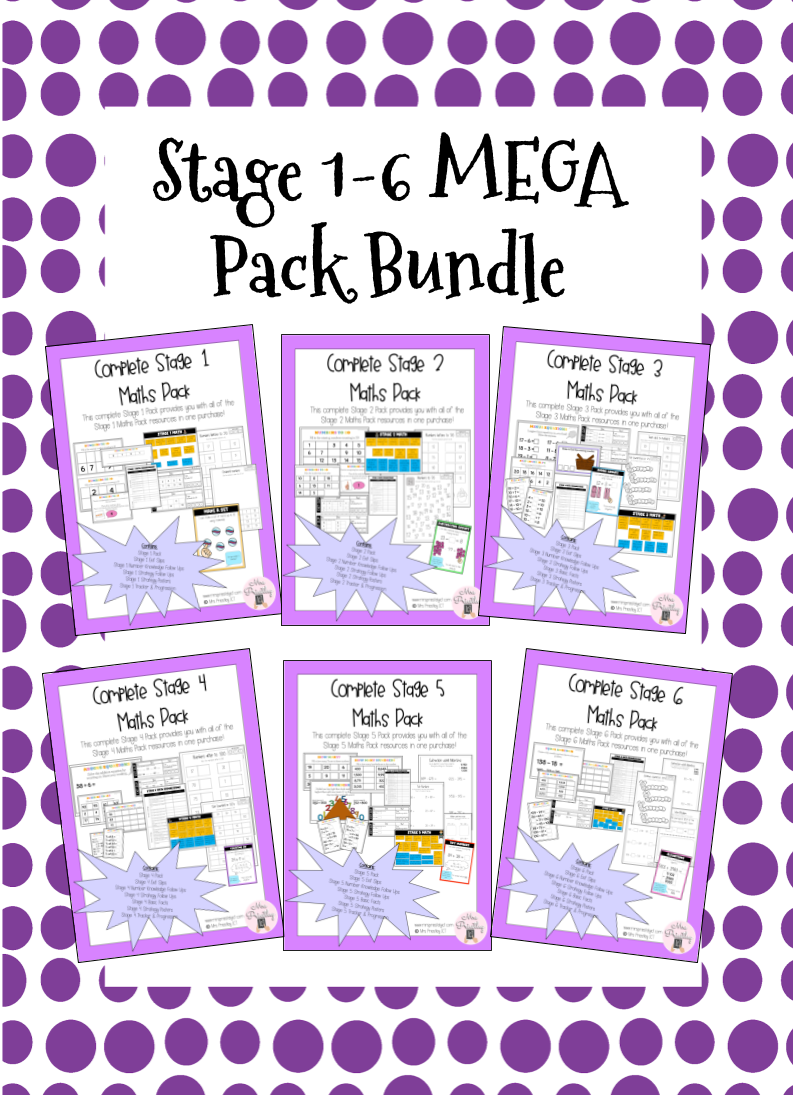**Stage 1-6 Complete Mega Maths Pack Bundle – Mrs Priestley ICT