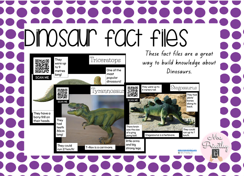 Dinosaur QR code fact files – Mrs Priestley ICT