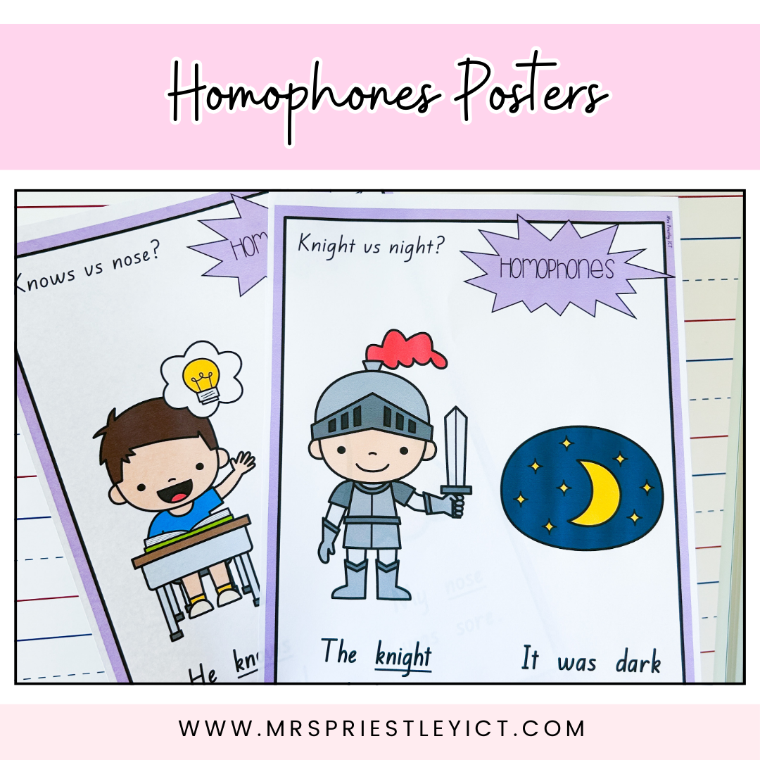 Homophones Posters – Mrs Priestley ICT