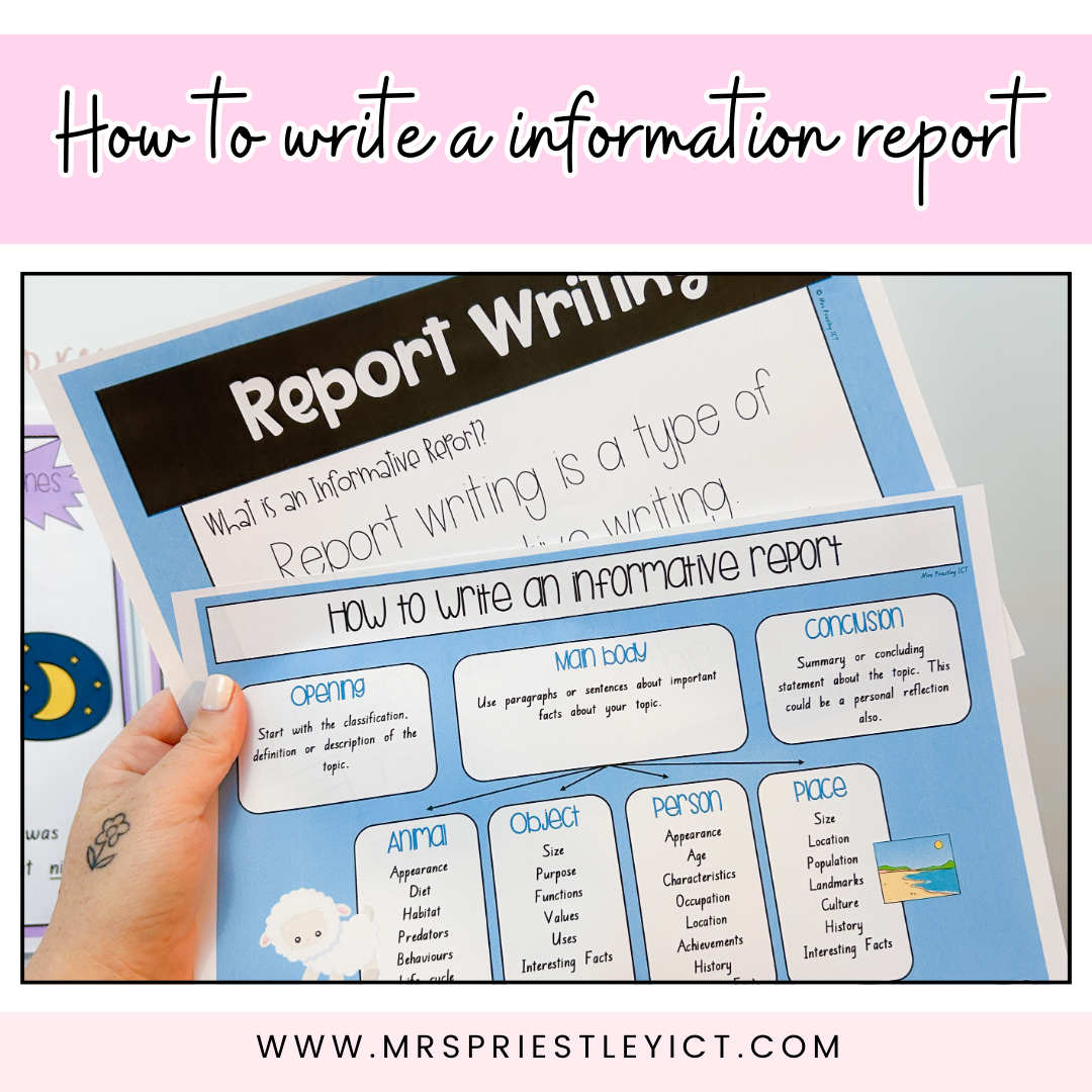 How to write a information report (freebie) – Mrs Priestley ICT