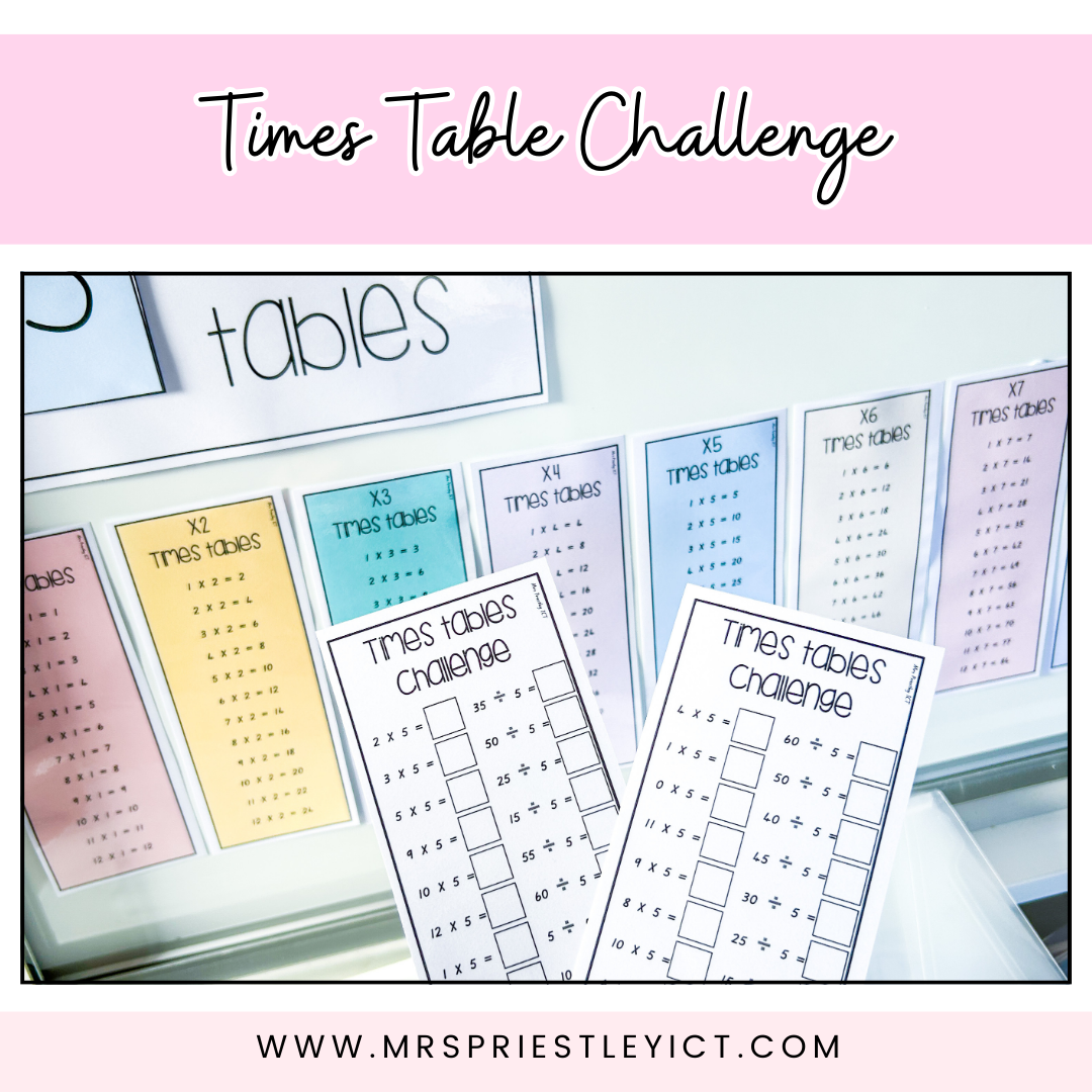 Times Tables Challenge – Mrs Priestley ICT